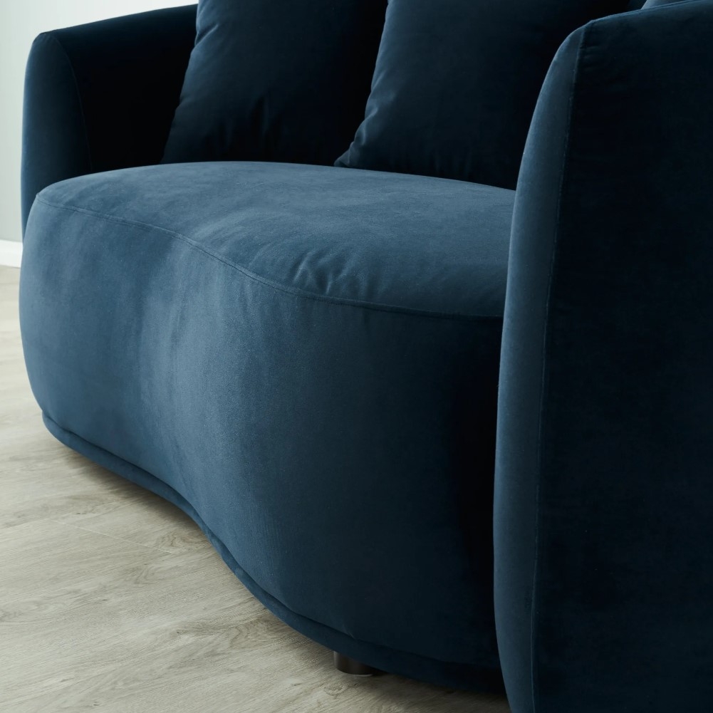 Everett Midnight Navy Velvet 2 Seater Sofa | Koala Living