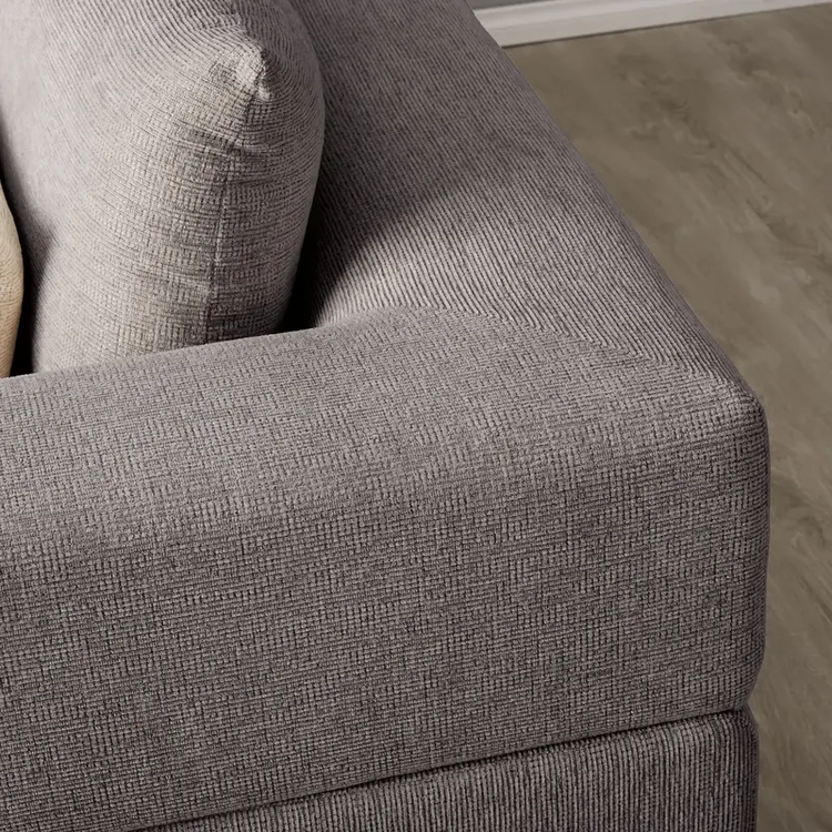 Riviera III Graphite 2 Pieces Modular Fabric Sofa | Koala Living