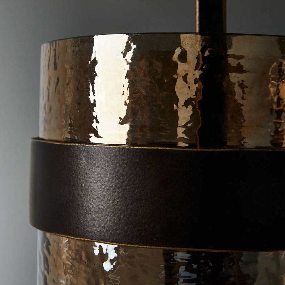 Kristoff Copper Brown Glass Gilded Dark Bronze Atrium Pendant | Koala ...