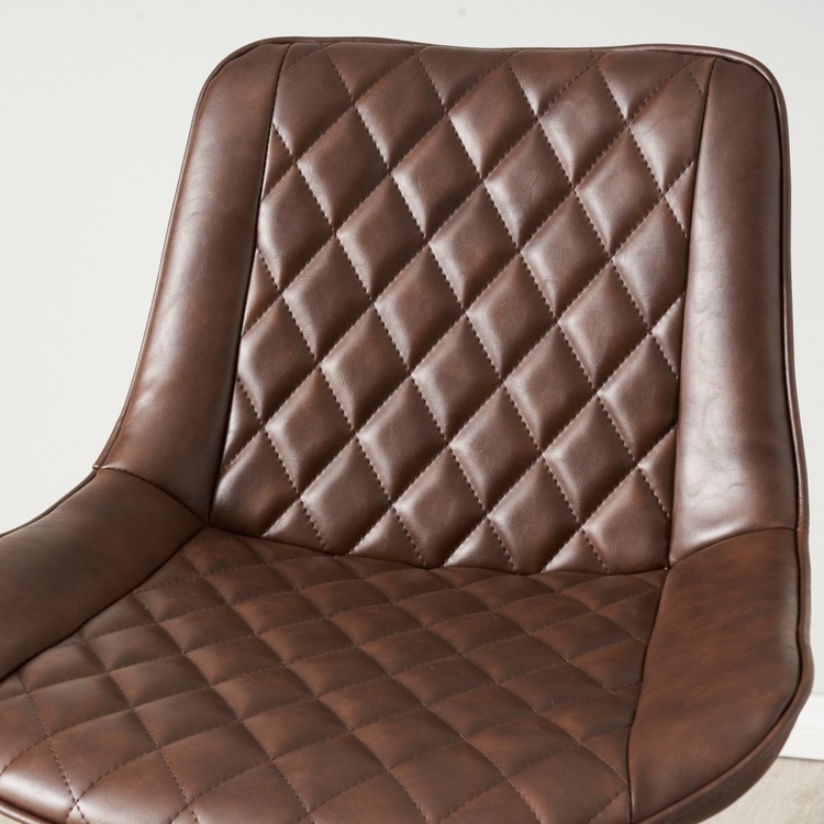 Gavin Dark Brown Vegan Leather 65cm Bar Stool | Koala Living