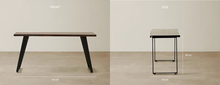 Freeform Natural Brown Acacia Wood Desk | Koala Living