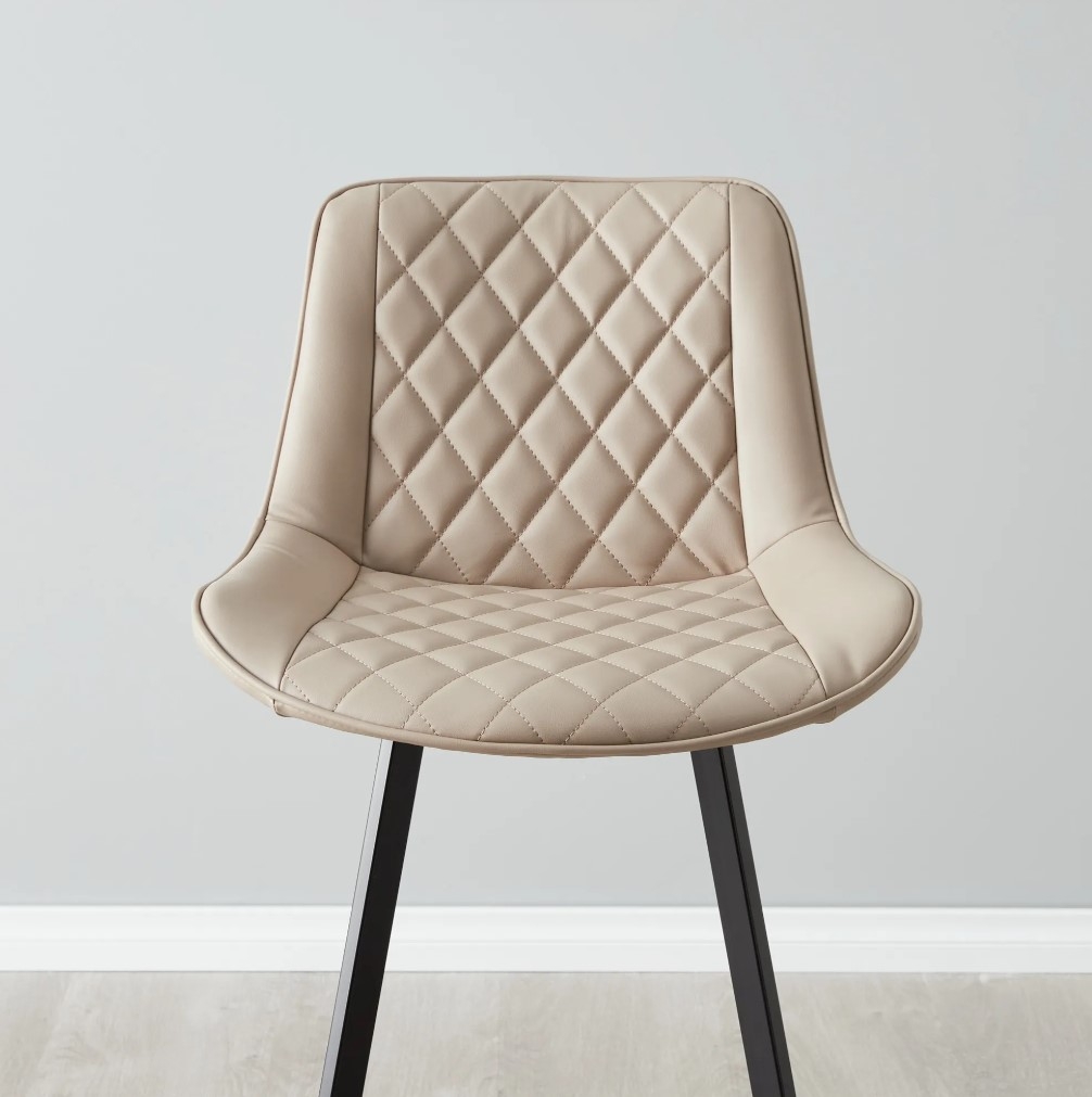 Gavin Sand Beige Vegan Leather Bar Stool