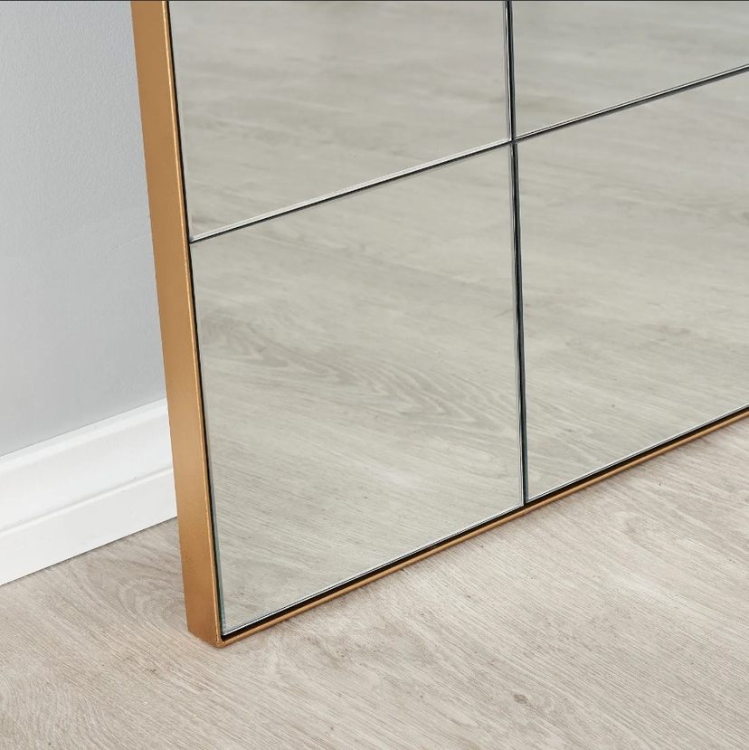 Clarice Antique Brass Rectangle Mirror | Koala Living