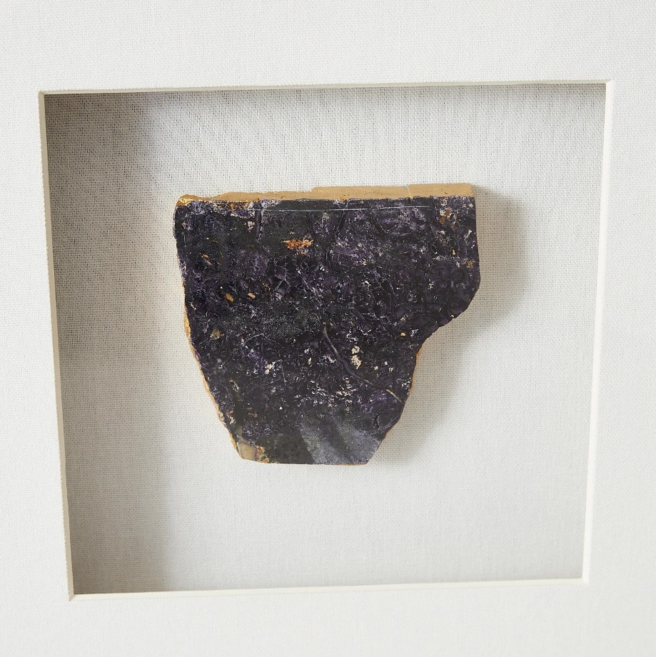 Purple Stone Shadow Box With Gold Frame | Koala Living