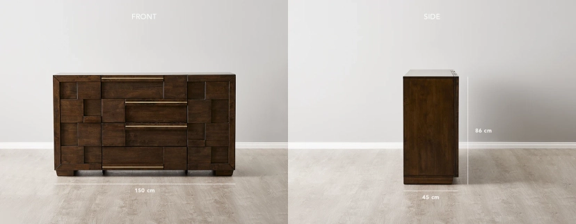 Montana Deep Brown Wooden Dresser | Koala Living