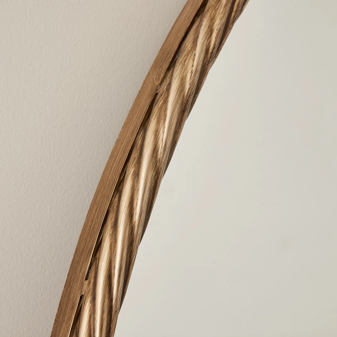 Millaray II Antique Gold Round Mirror | Koala Living