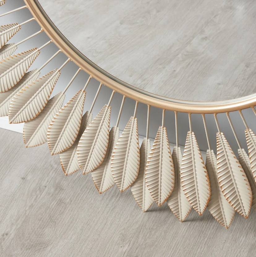 Feather Round Mirror 120cm | Koala Living