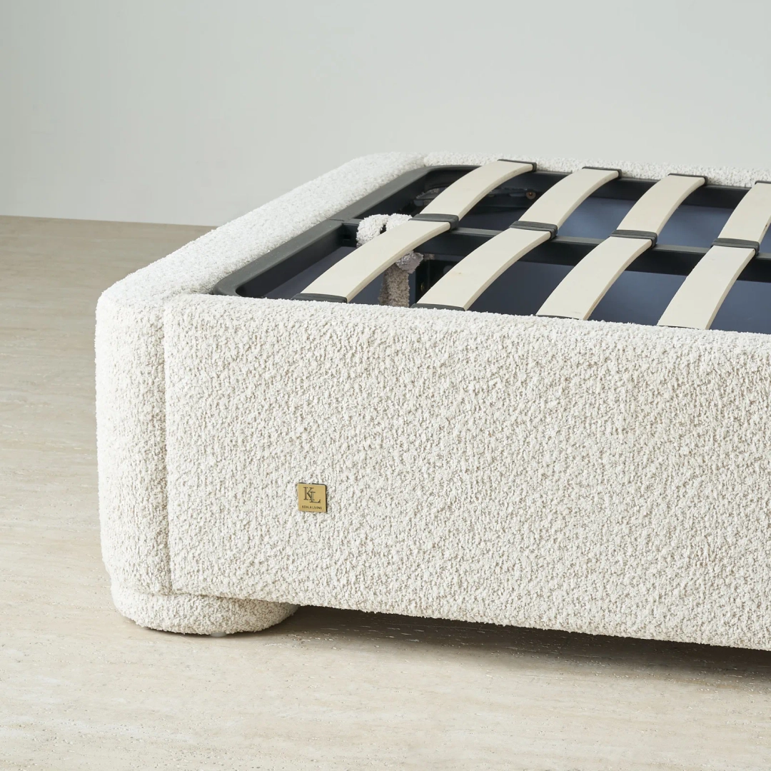 Poppy Stone Cream King Single Bed | Koala Living