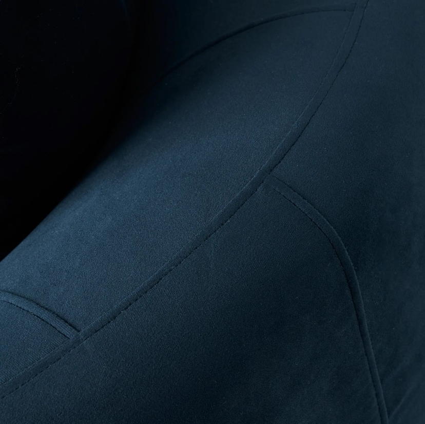 Everett Midnight Navy Velvet 3 Seater Sofa | Koala Living