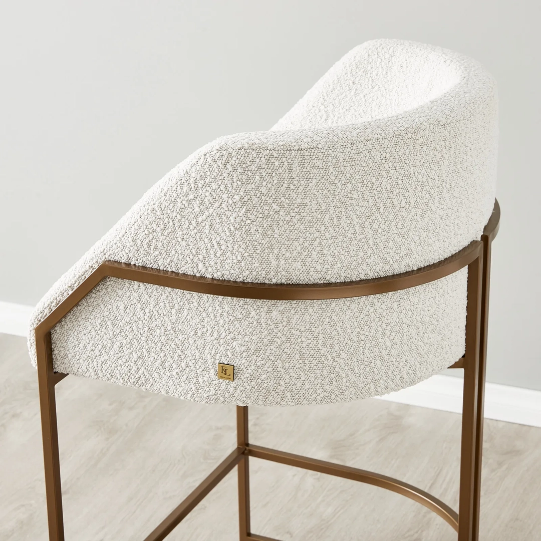 Laura Cream Boucle 67cm Counter Stool | Koala Living