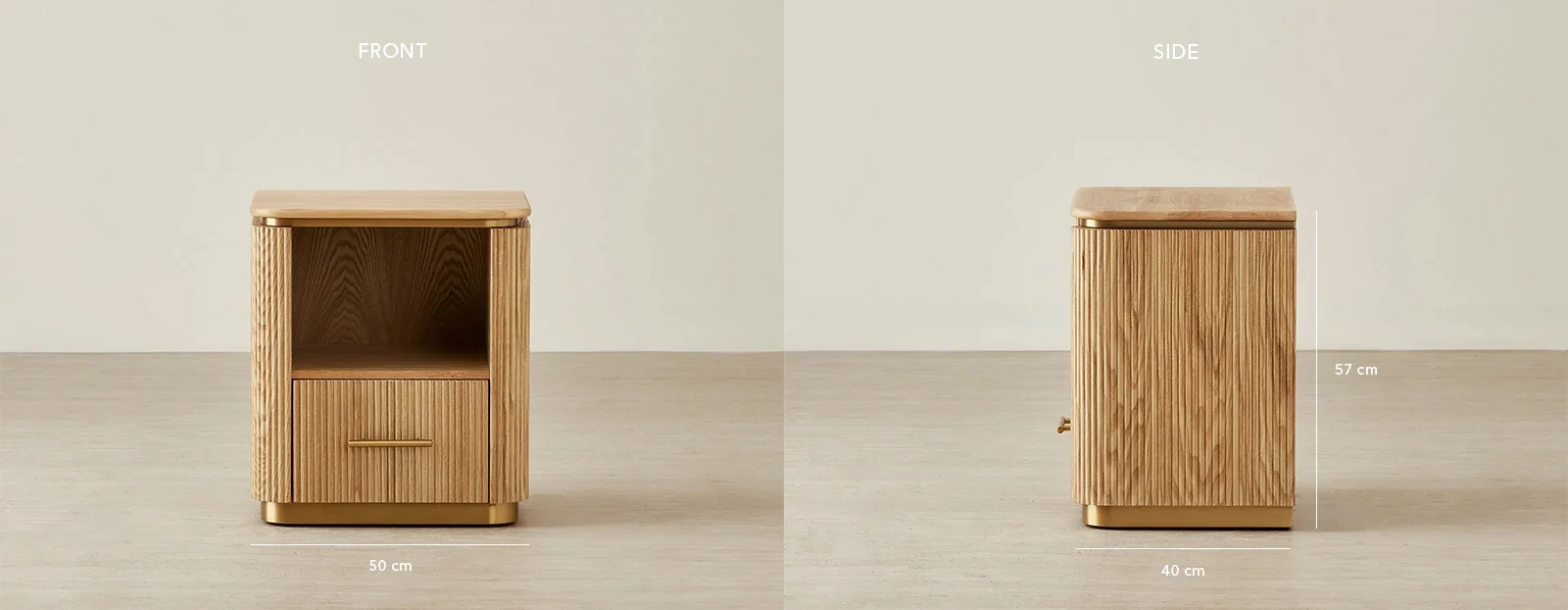 San Pierre Kids Light Brown Ash Veneer Bedside Table | Koala Living