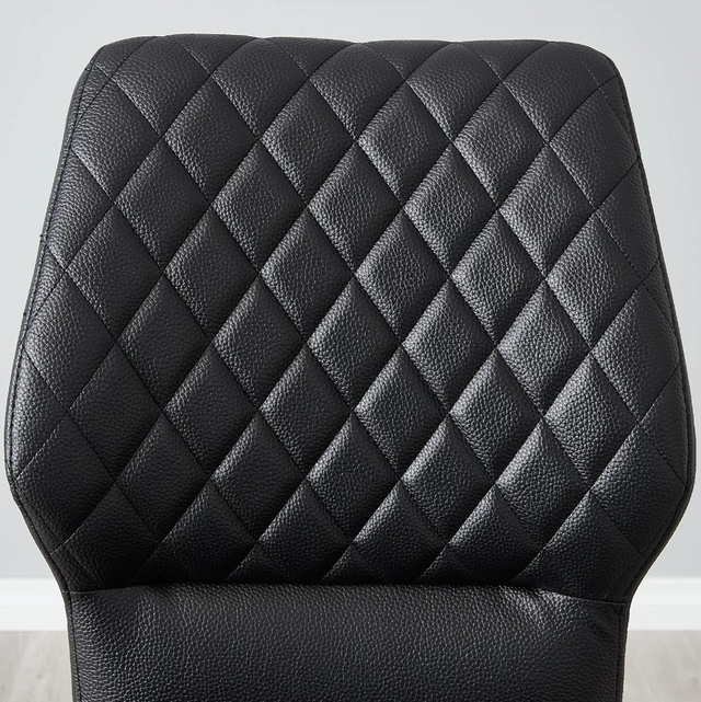 Theo Black Vegan Leather Dining Chair | Koala Living