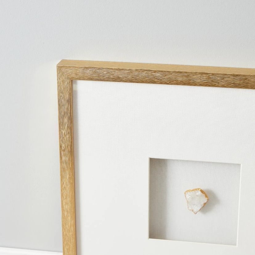 Snow White Crystal Shadow Box With Gold Frame | Koala Living