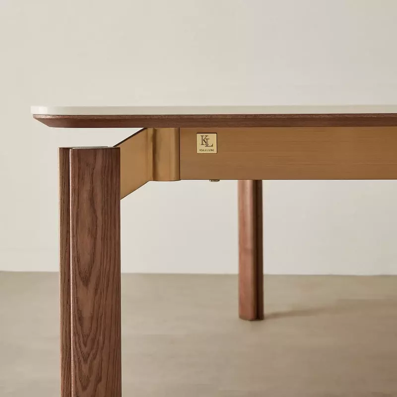 Portobello Pandora Brown Sintered Stone Top Dining Table - Toffee Brown ...