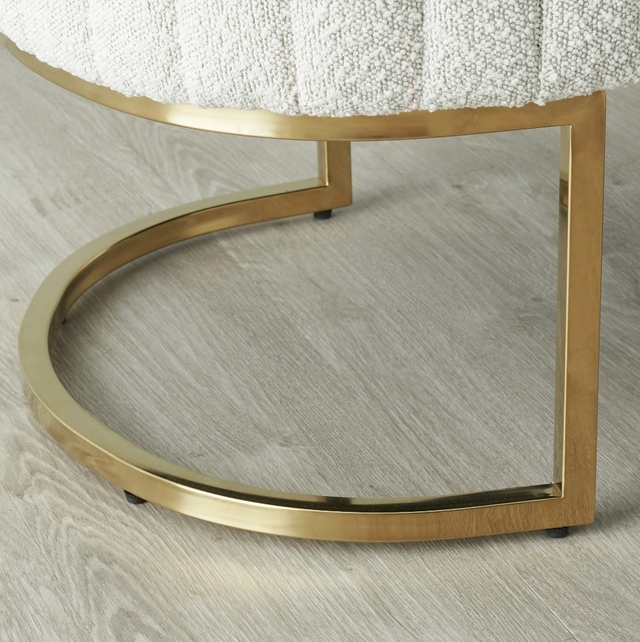 Hilda II Cream Boucle Ottoman | Koala Living