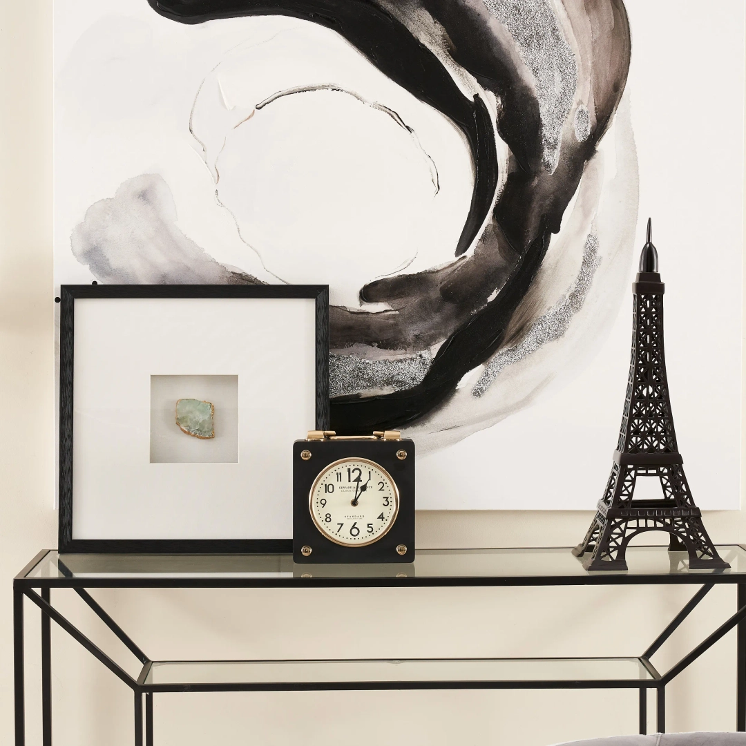 Blue Storm Stone Shadow Box With Black Frame | Koala Living