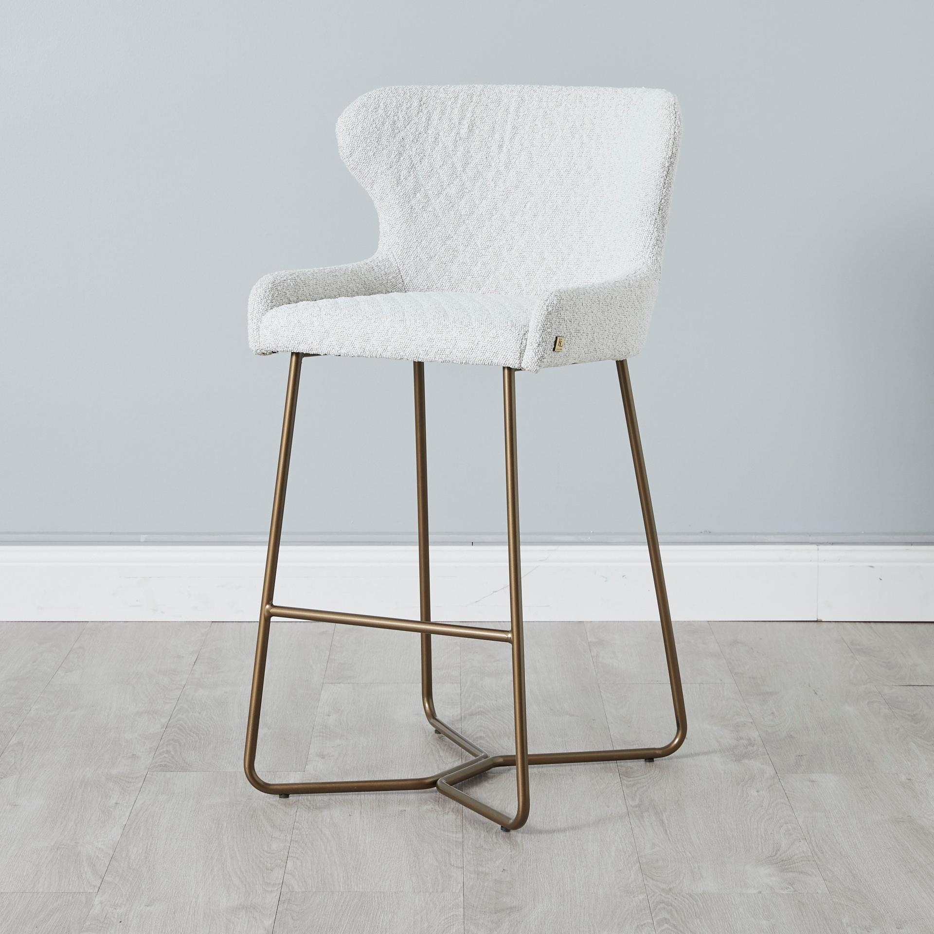 Quinn Cream Boucle Dining Chair - Black Legs