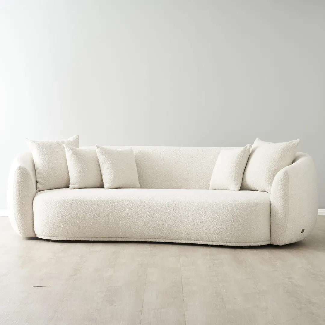 Everett Cream Boucle 2-Seater Sofa