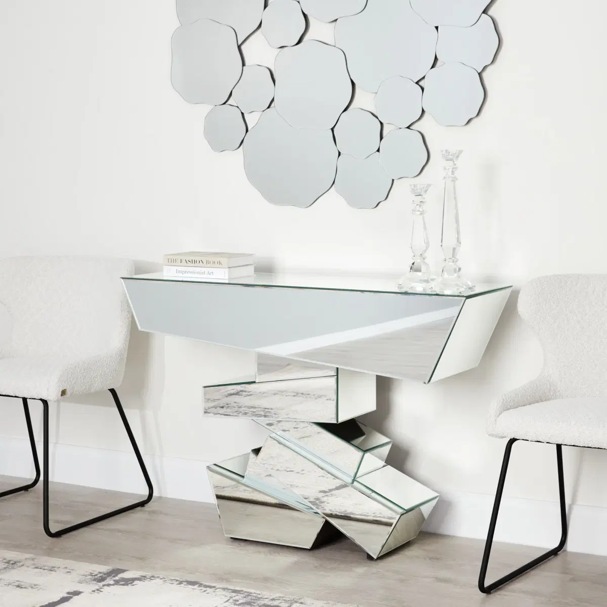 Quinn Cream Boucle Dining Chair - Black Legs | Koala Living