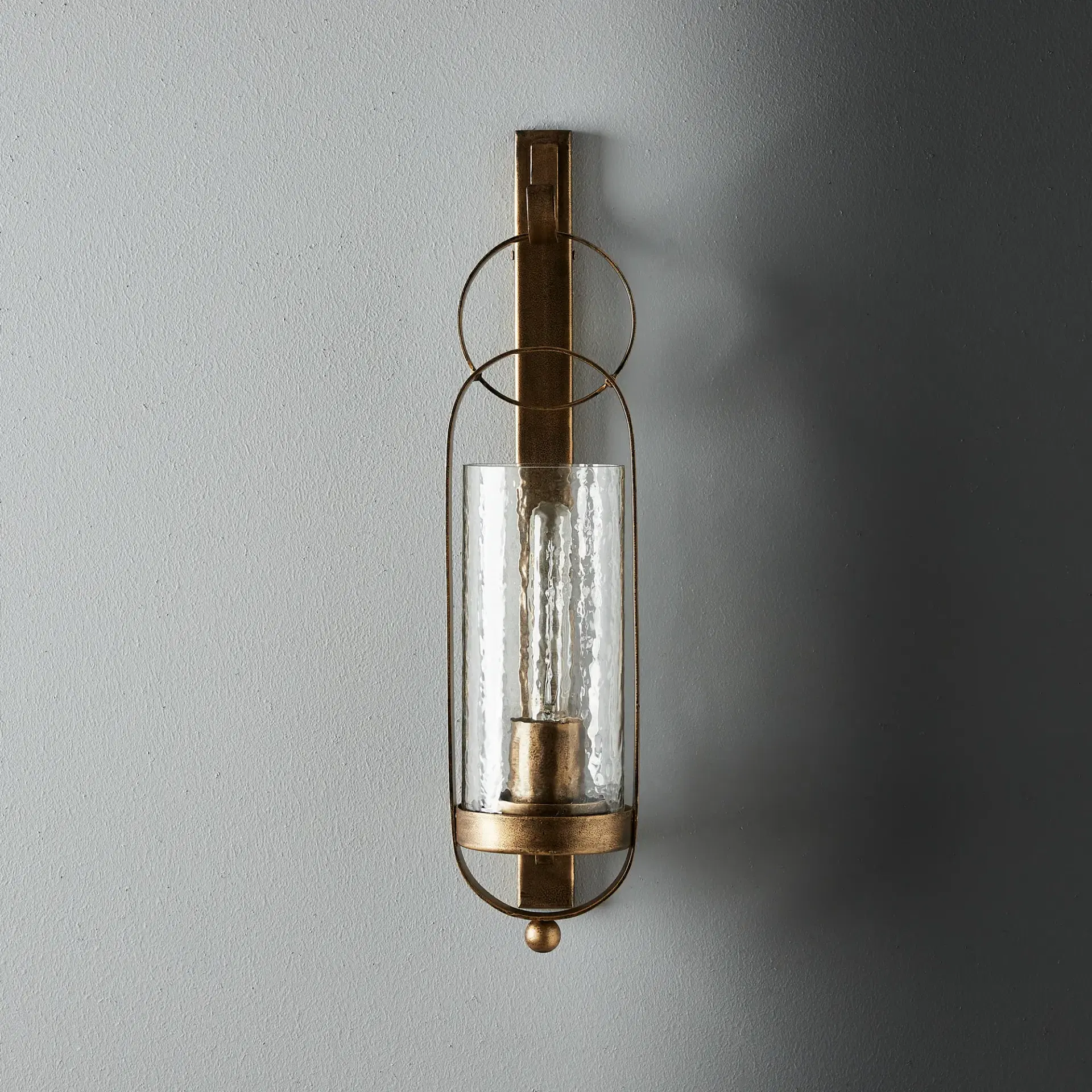Kristoff Copper Brown Glass Gilded Dark Bronze Atrium Pendant