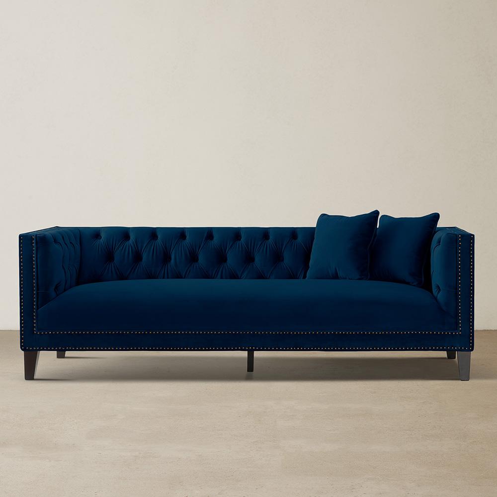 Vogue Navy Blue Velvet Chair | Koala Living