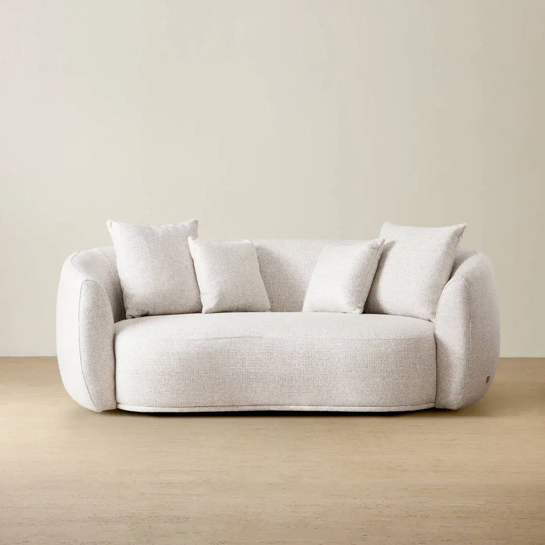 Everett Dove Grey Woven 2-Seater Fabric Sofa | Koala Living