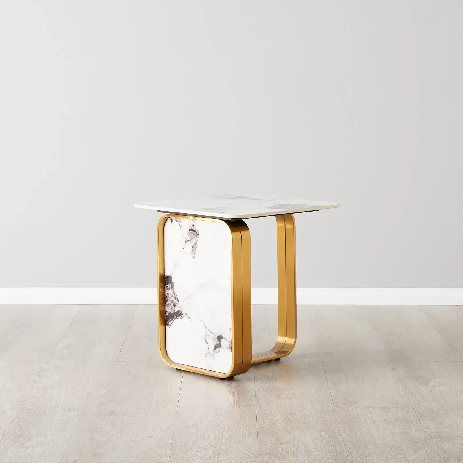 Marbella 2-Layered Cold Calacatta White Sintered Stone Coffee Table ...