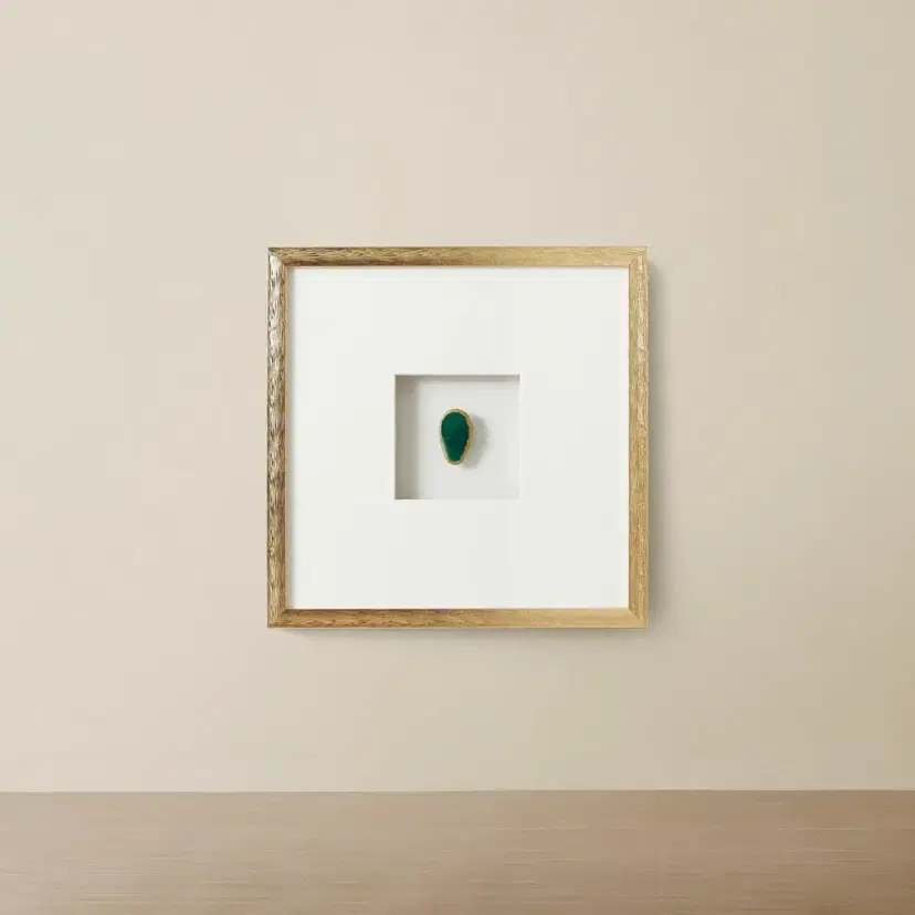 Purple Stone Shadow Box With Gold Frame | Koala Living