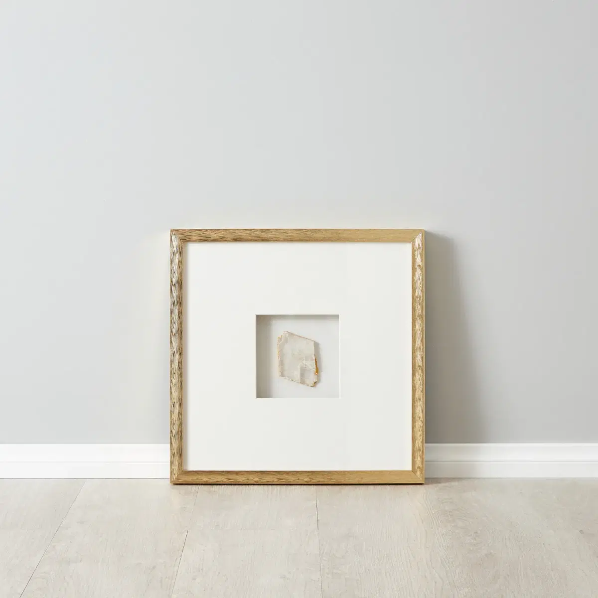 Blue Storm Stone Shadow Box With Gold Frame