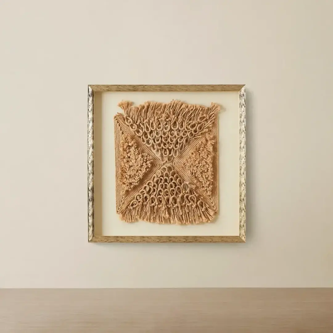 Cycles Hemp Rope Shadow Box with Golden Frame