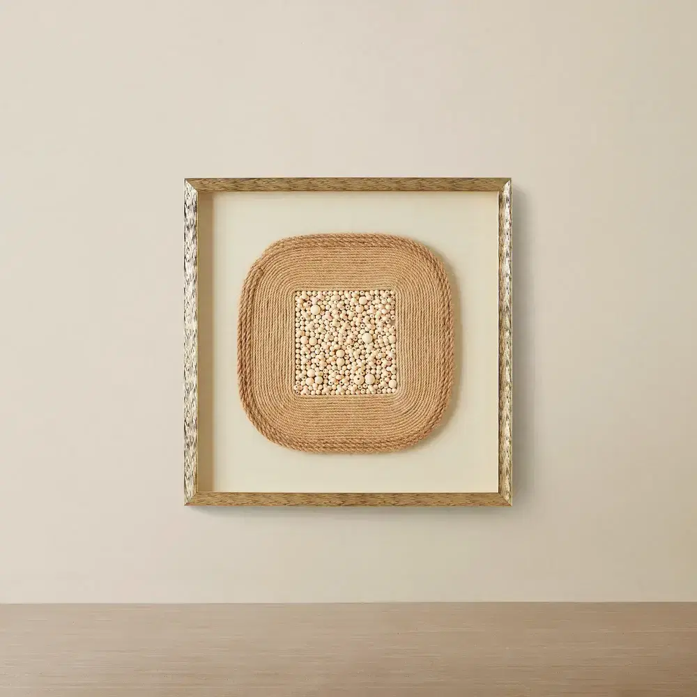 Closure Paper Pulp Shadow Box with Golden Frame | Koala Living