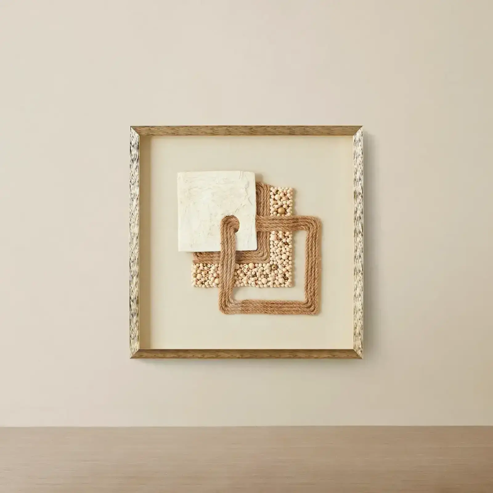 Cycles Hemp Rope Shadow Box with Golden Frame