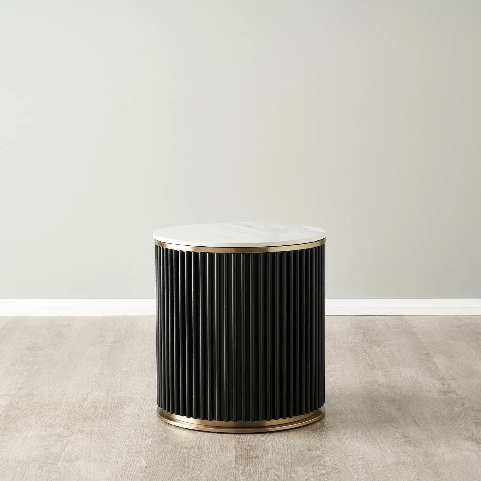 Archie White Sintered Stone Rectangular Dining Table - Matte Black Legs ...