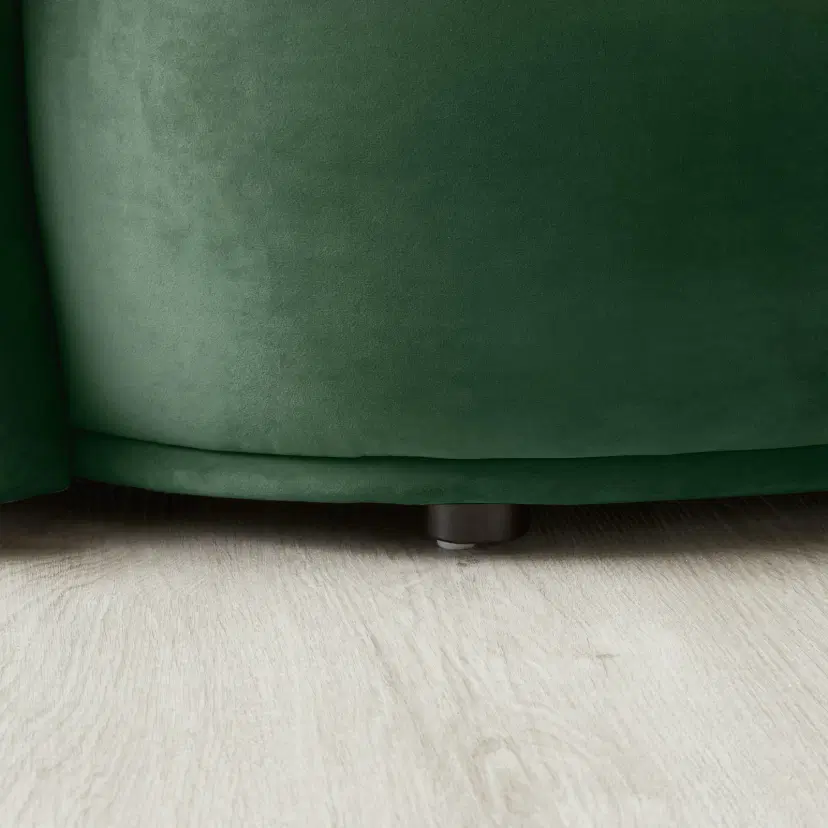 Everett Pine Green Velvet 3 Seater Sofa - Dark Brown Legs | Koala Living
